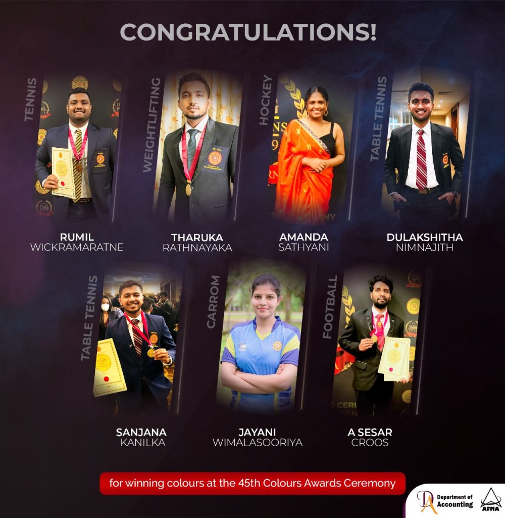 Coloursmen at the 45th Colours Awards Ceremony - Department of Accounting