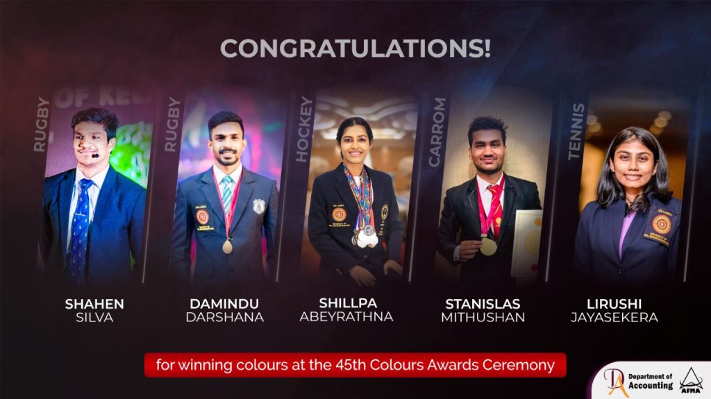 Coloursmen at the 45th Colours Awards Ceremony - Department of Accounting