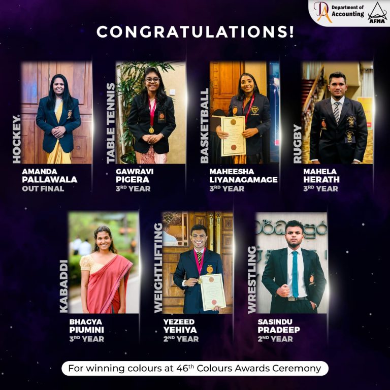 Coloursmen at the 46th Colours Awards Ceremony | Department of Accounting