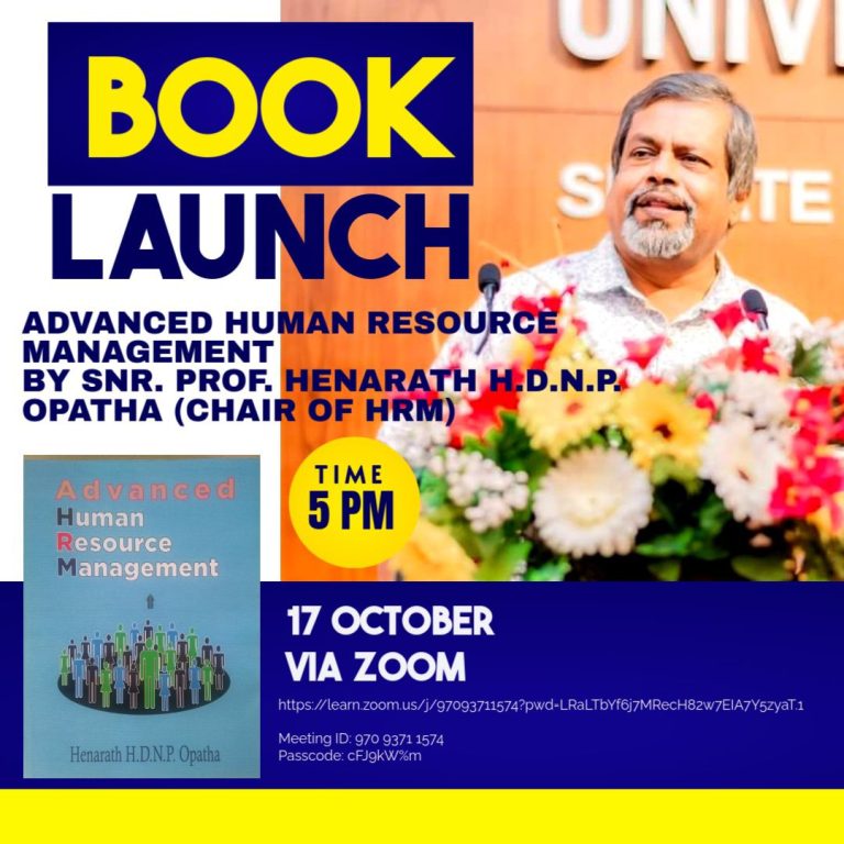 Introduction of A New Book titled Advanced Human Resource Management ...