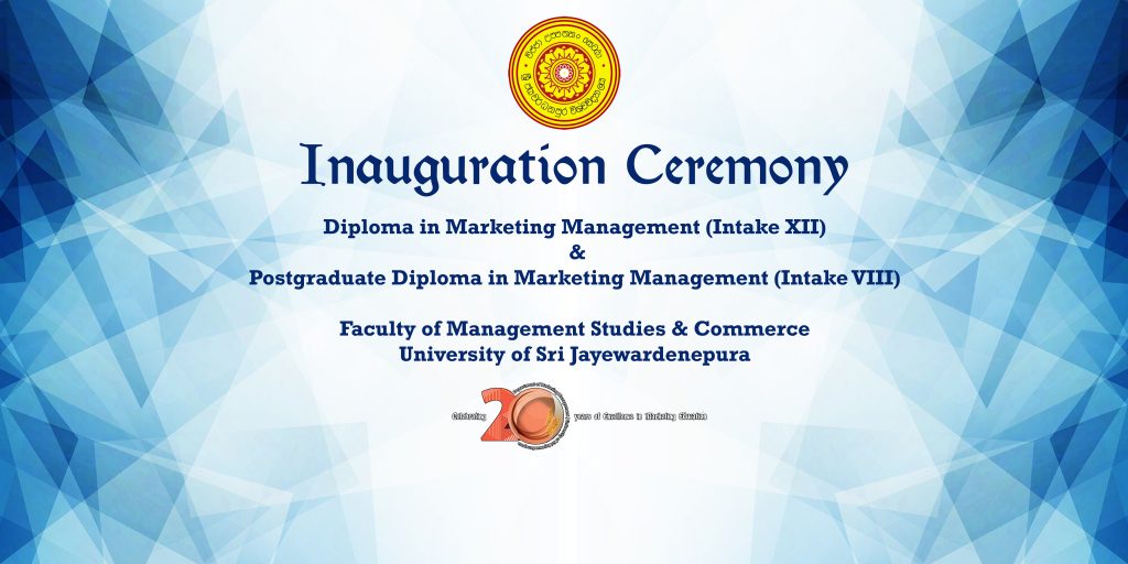 Inauguration Ceremony of the Diploma & Postgraduate Diploma in ...