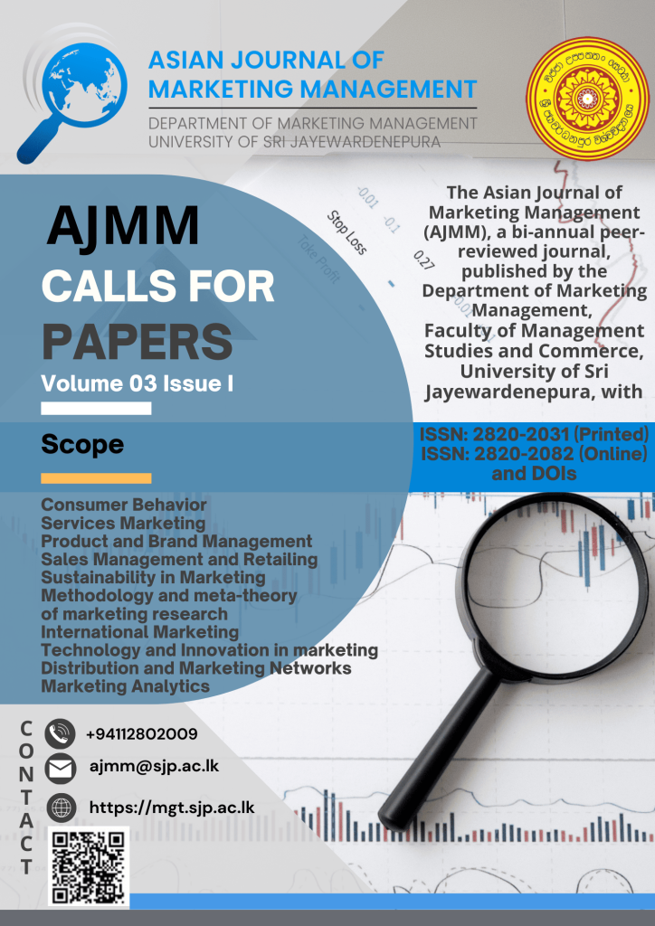 AJMM - Asian Journal of Marketing Management - Department of Marketing ...