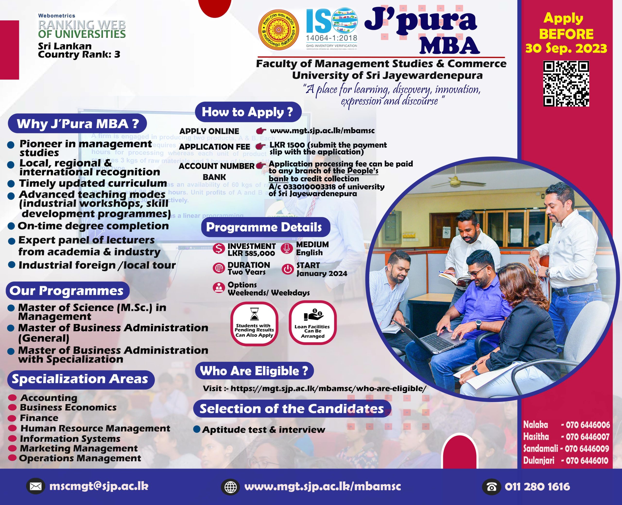 Home - MBA/MSC in Management Programme