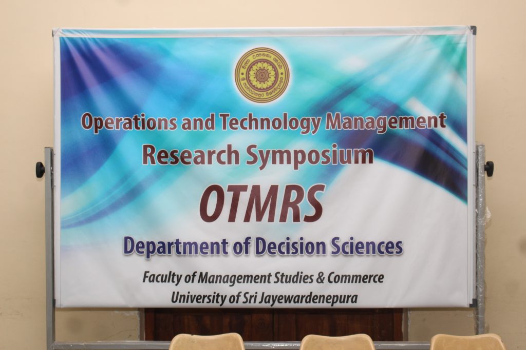 First OTM Research Symposium -2016 - Faculty of Management Studies ...